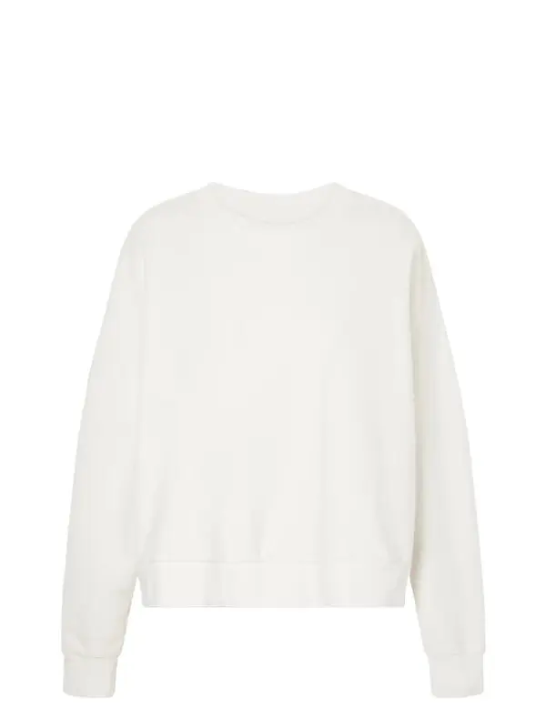 NILI LOTAN Cropped Crew Neck Sweatshirt - No