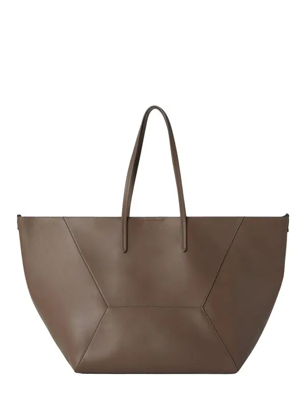 Brunello Cucinelli Leather Tote Bag - Brown