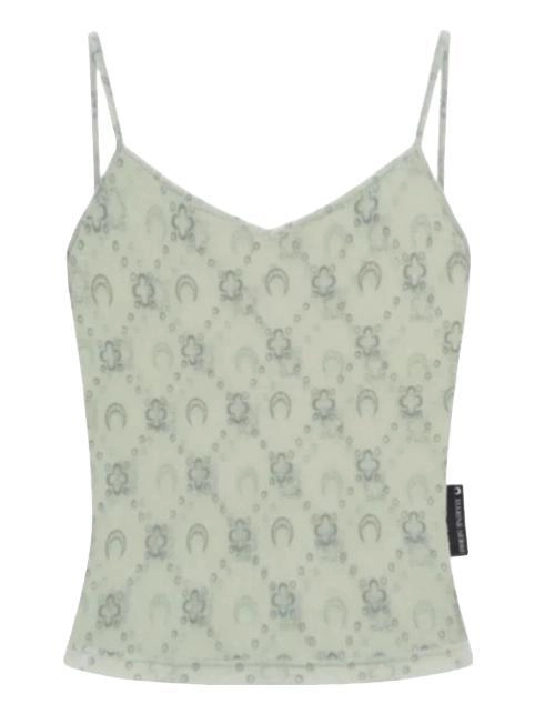 MARINE SERRE Moonogram Mesh Strappy Top - No