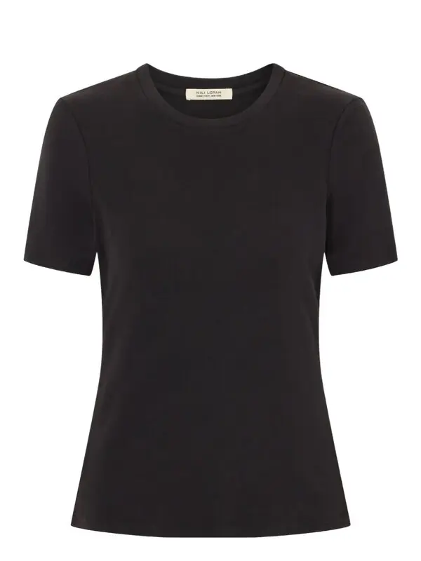 NILI LOTAN Fitted Mid-sleeve T-shirt - Black