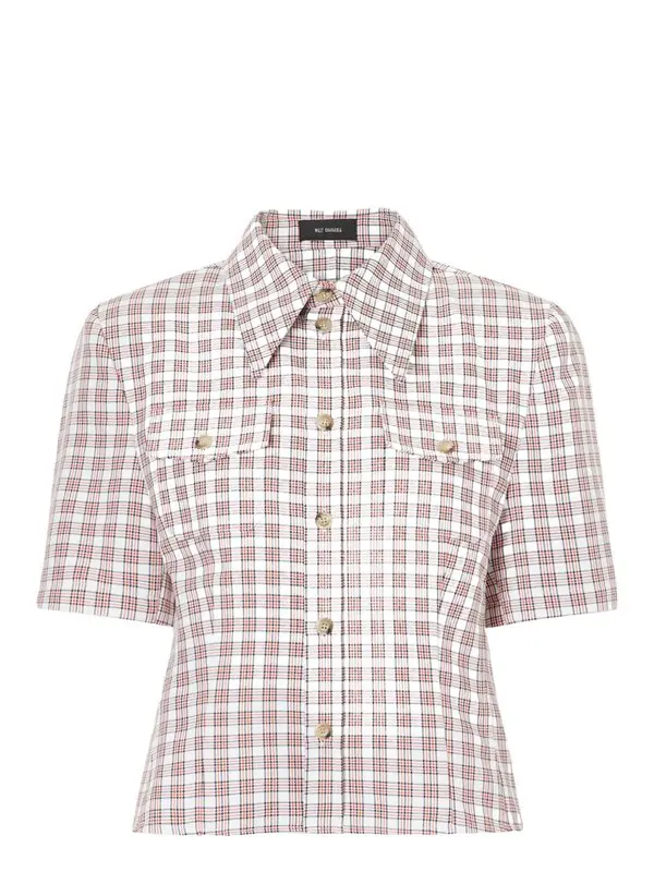 WILLY CHAVARRIA Checked Woven Shirt - White