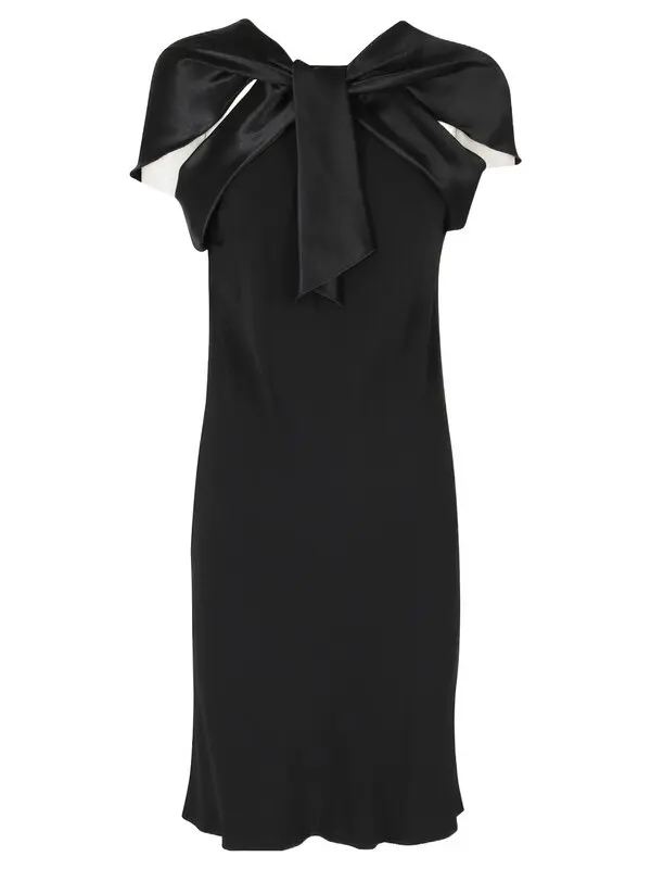 Alberta Ferretti Bow-detail Dress - Black