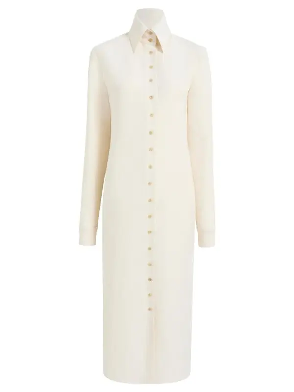 Khaite Ivanna Shirtdress - Cream