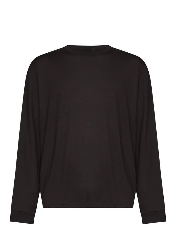 Studio Nicholson Ribbed Crewneck Knitted Top - Black
