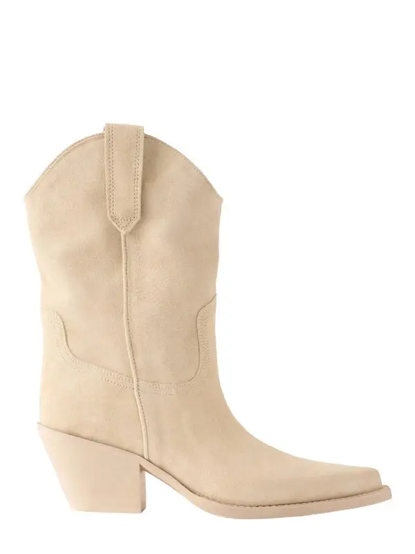 Paris Texas Classic Stitched Knee-high Suede Boots - Nude