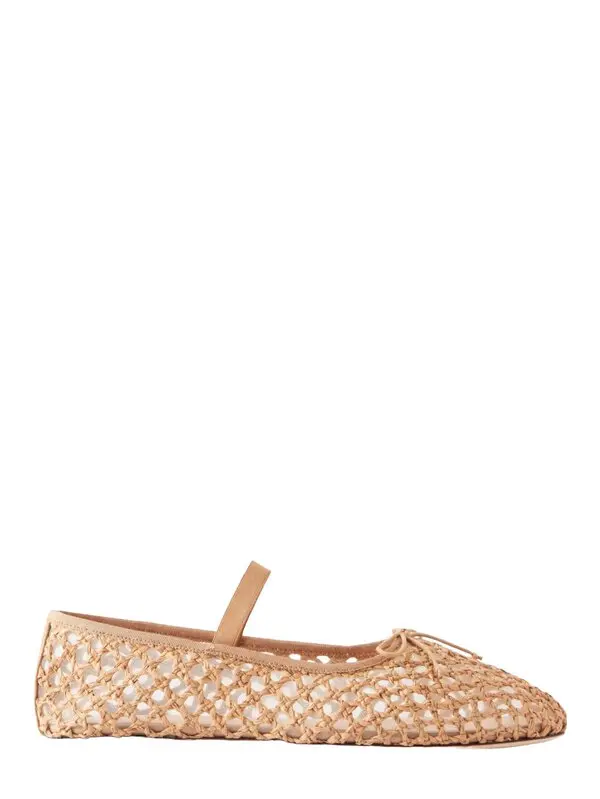 LOEFFLER RANDALL Lightweight Woven Ballerina Flats - Nude