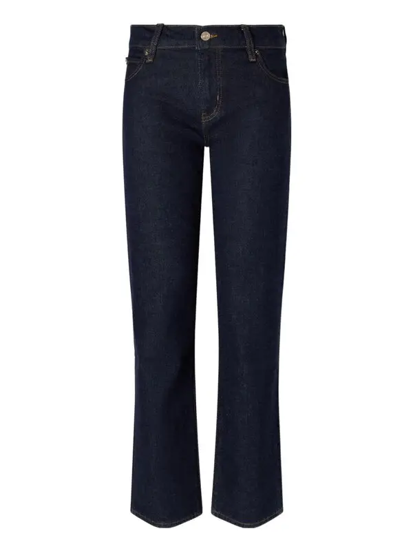 FRAME High-waisted Flared Denim Trousers - Black