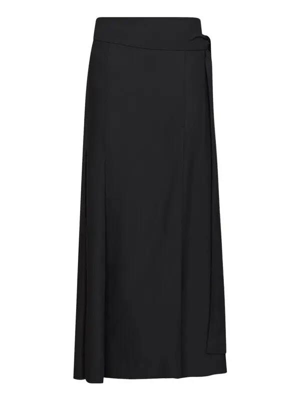 Studio Nicholson Wrap Pleated Skirt - Black