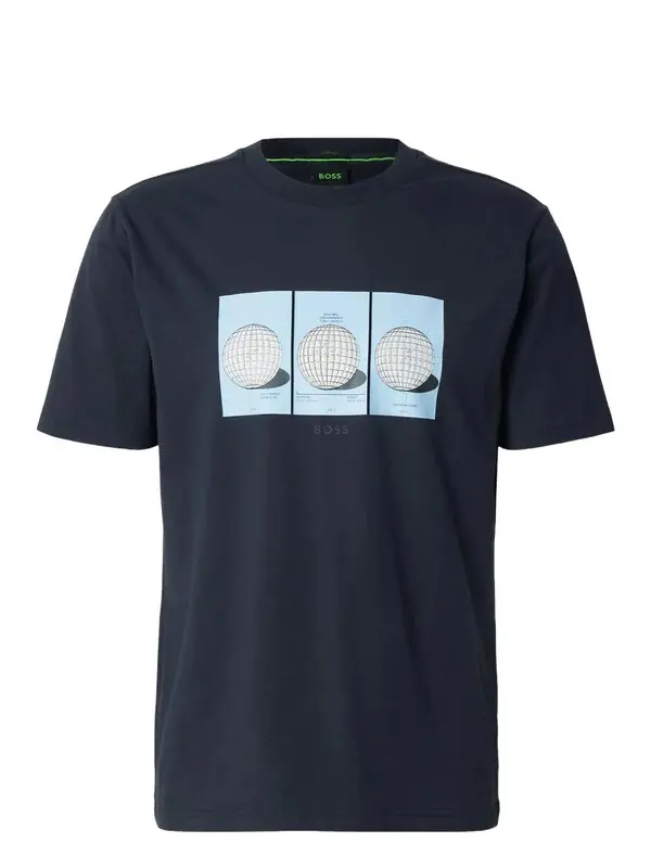 Hugo Boss Graphic Print T-shirt - Navy Blue