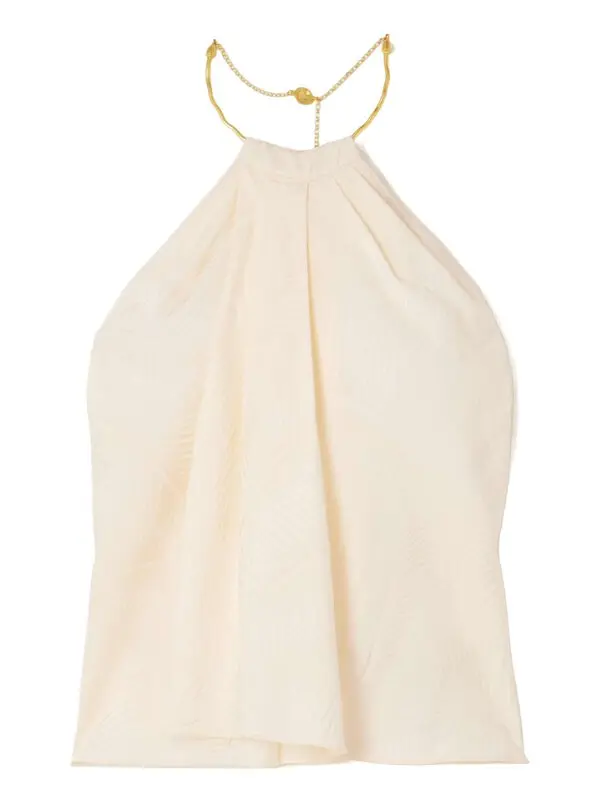 Johanna Ortiz Jacquard Halterneck Top - No