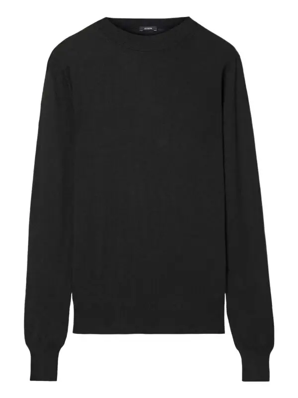 JOSEPH Long-sleeve Wool Knit Sweater - Black