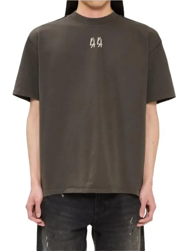 44 LABEL GROUP Oversized Logo Print T-shirt - Black