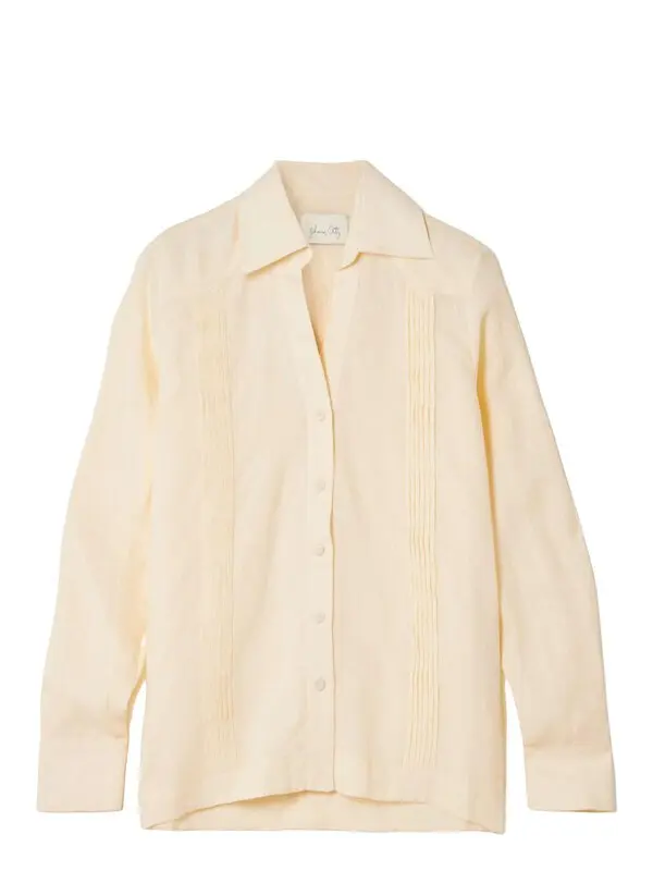 Johanna Ortiz Pintucked Organic Linen Shirt - No