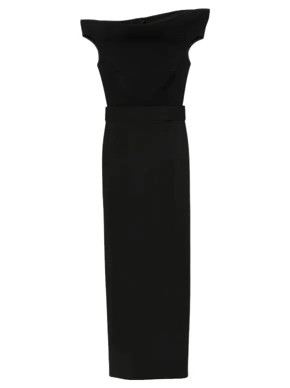 Solace Faro Belted Maxi Dress - Black