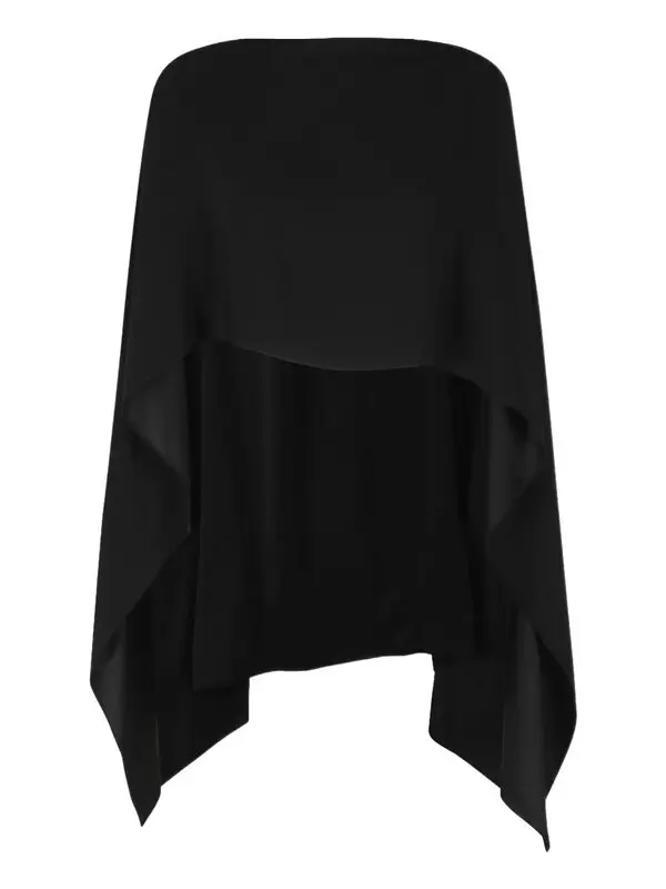 Alberta Ferretti Round Neck Shawl - Black
