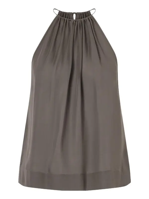 NILI LOTAN Halter Neck Top - Gray