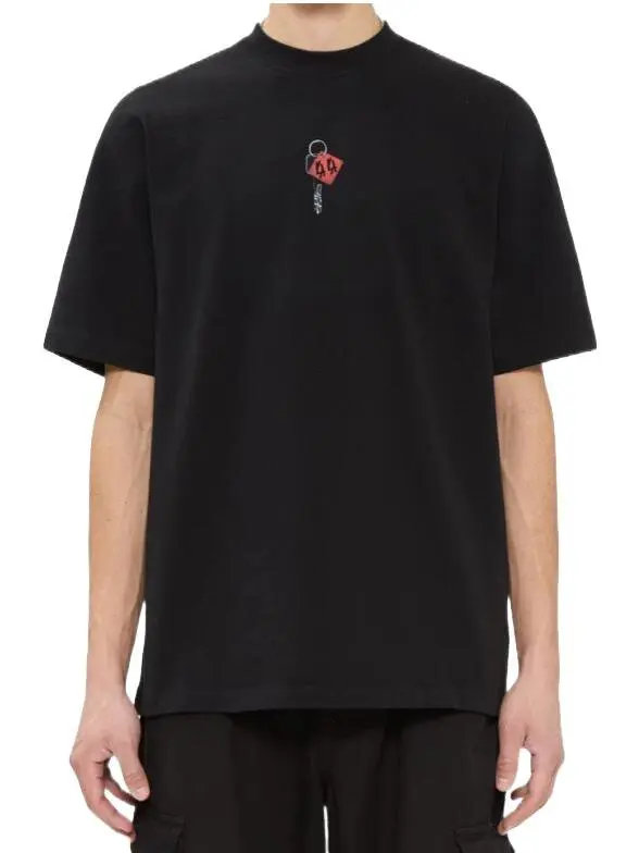 44 LABEL GROUP Padlock Print T-shirt - Black