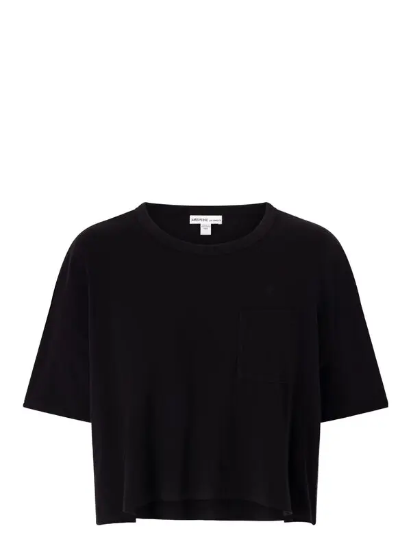 JAMES PERSE Soft Cotton-blend T-shirt - Black