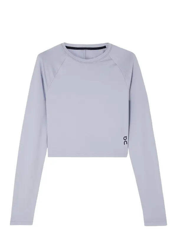 On Cropped Raglan-sleeve T-shirt - Gray