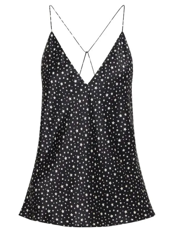 NILI LOTAN Star-pattern Slip Mini Dress - Black