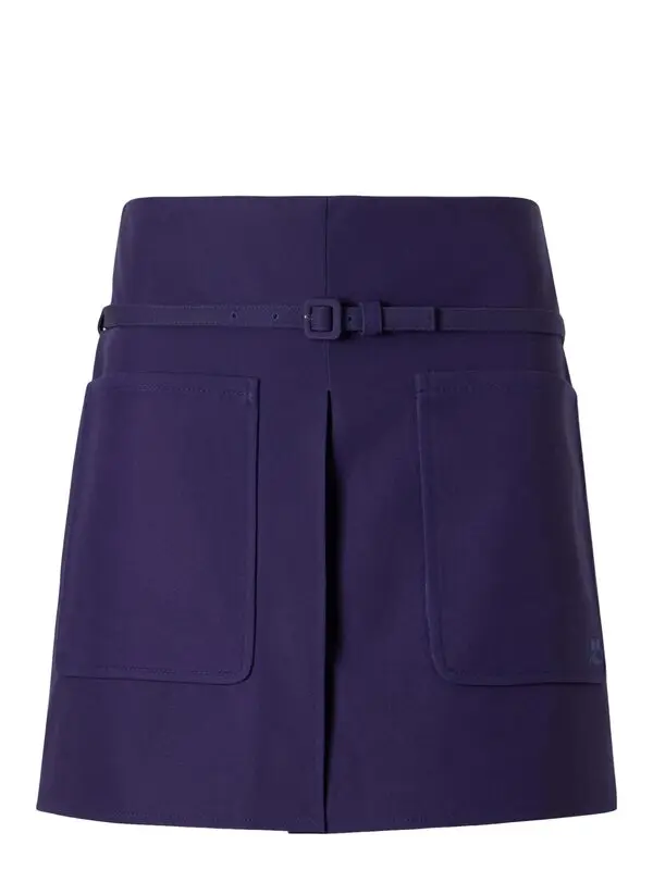 COURREGES Courrèges Belted Cotton-canvas Mini Skirt - No