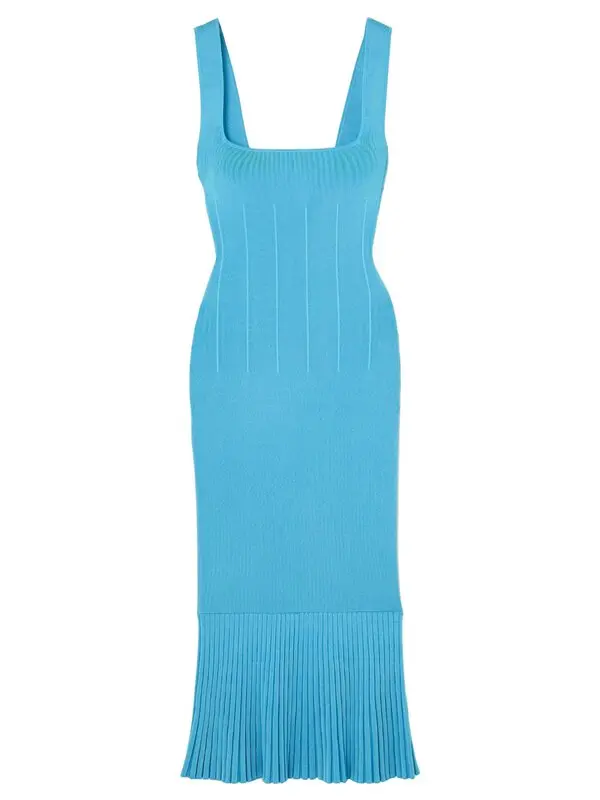 Galvan Knitted Midi Dress - No