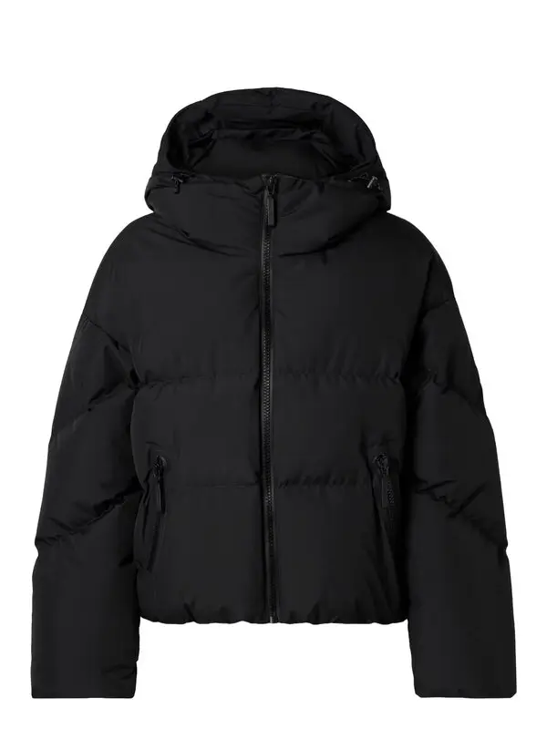 Cordova Meribel Hooded Quilted Recycled Down Ski Jacket - Black