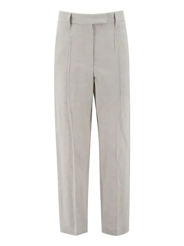 Brunello Cucinelli Tailored Pressed Crease Trousers - Gray