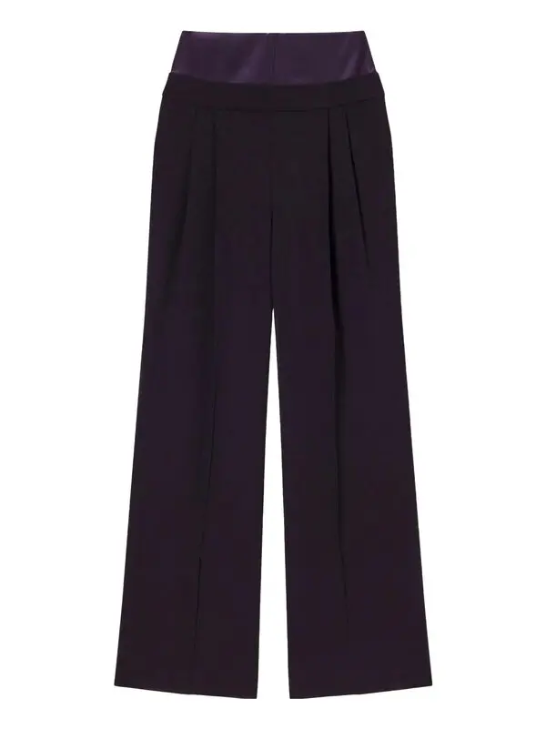 Galvan Strata Crepe Straight-leg Trousers - Black