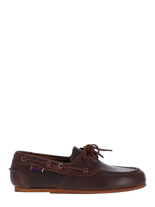 SEBAGO Moccasin Flats With Lace-up Detailing - Brown