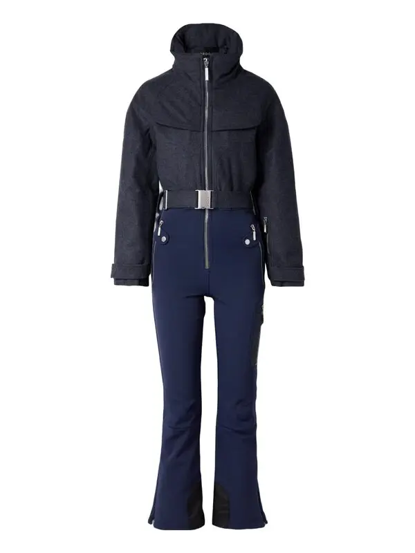 Cordova Eiger Belted Wool-blend And Twill Ski Suit - Black