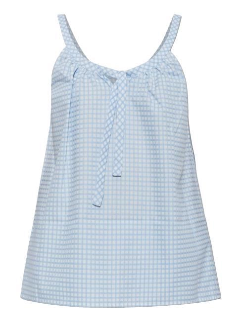 Posse Sleeveless Top - Bluegingham