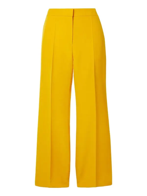 Lafayette 148 New York High-waisted Wool Silk Blend Straight-leg Pants - No