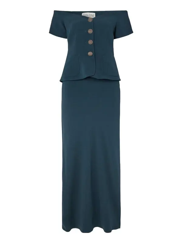 Saloni Off-the-shoulder Mid-length Dress - No