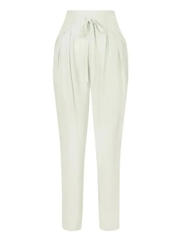 Sharon Wauchob Silk-blend Straight-leg Trousers With Drawstring Waist - No