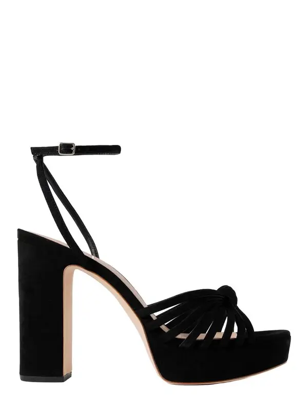 LOEFFLER RANDALL Suede Platform Sandals - Black