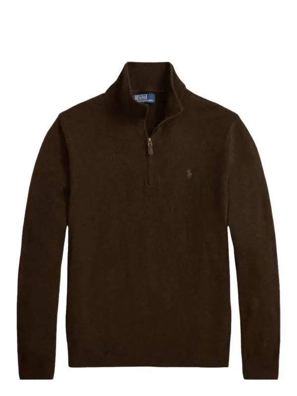 Polo Ralph Lauren Half-zip Knitted Pullover - Brown