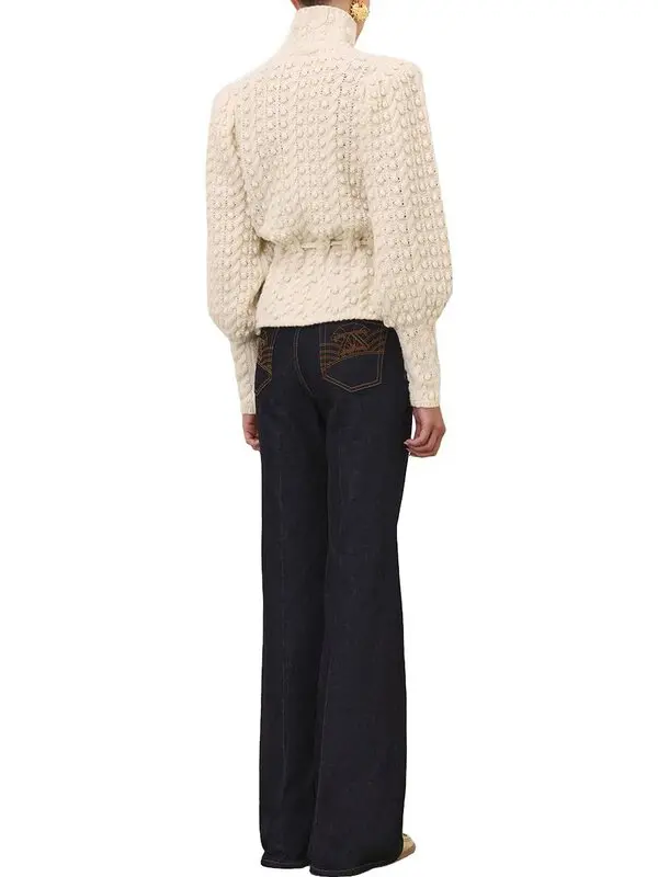 Zimmermann Valiant Wool Bauble Sweater - Cream