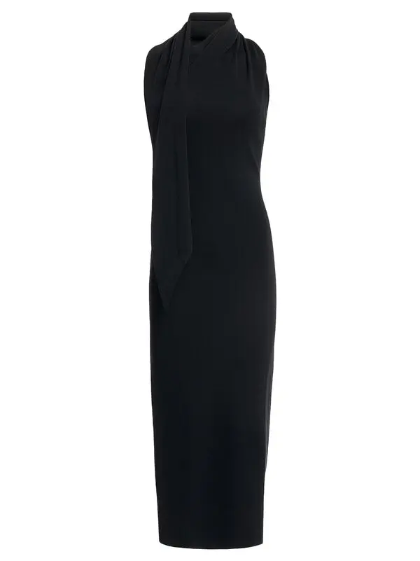 Altuzarra Mitchell Halterneck Draped Maxi Dress With Open Back - Black