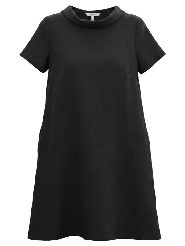 LEMUSE Soft Linen Short-sleeve Dress - Black