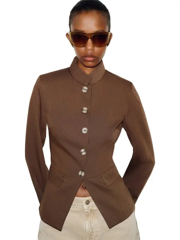 REFORMATION Caspia Jacket - Brown