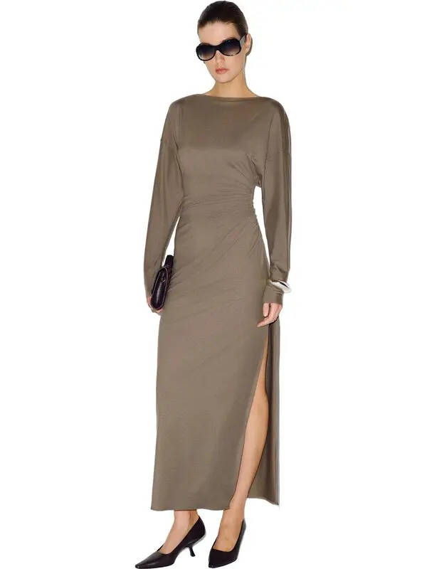 REFORMATION Norla Knit Dress - Brown