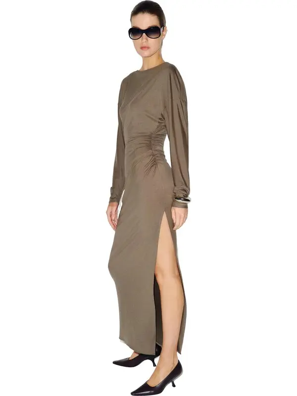 REFORMATION Norla Knit Maxi Dress - Brown