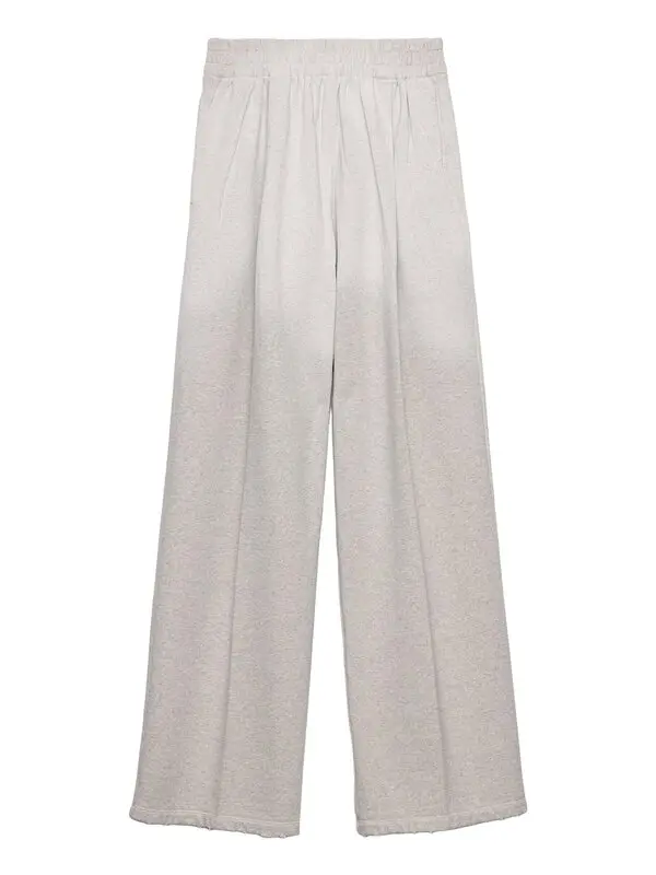 Prada Cotton Fleece Wide-leg Pants - Grey