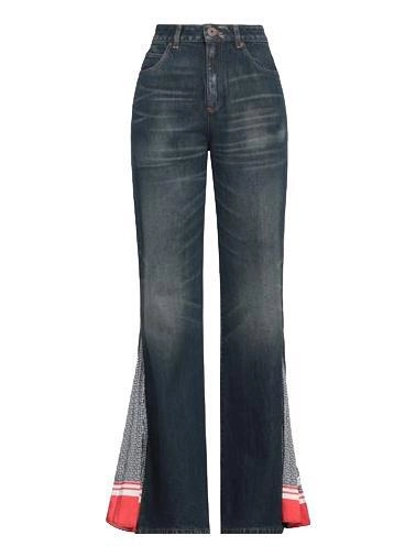 Balmain Flared Jeans With Embellished Detailing - Blue