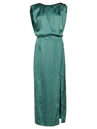 Ba&sh Maxi Dress Emerald Size Viscose - Green