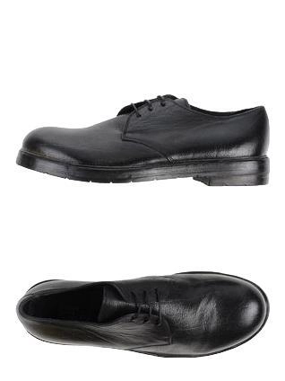 Moma Lace-up Shoes In Soft Leather - Black