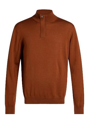 DANIELE FIESOLI Merino Wool Half-zip Sweater - Camel