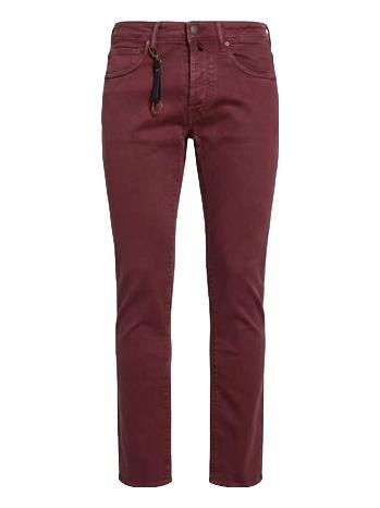 Incotex Cotton Elastane Tapered Jeans - Red