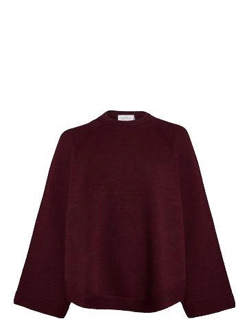 KAOS Ribbed-knit Crewneck Long-sleeve Sweater - Red